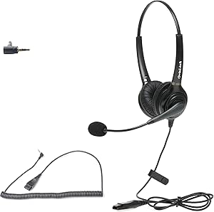 Amazon.com: Polycom SoundPoint Phone Headset | Dual Ear Noise Canceling ...