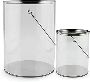 Amazon.com: Clear Plastic Paint Cans (Gallon and Quart Combo Pack, Set ...