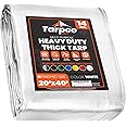 Amazon.com: Tarpco Safety Extra Heavy Duty 14 Mil Tarp Cover, Waterproof, UV Resistant, Rip and ...