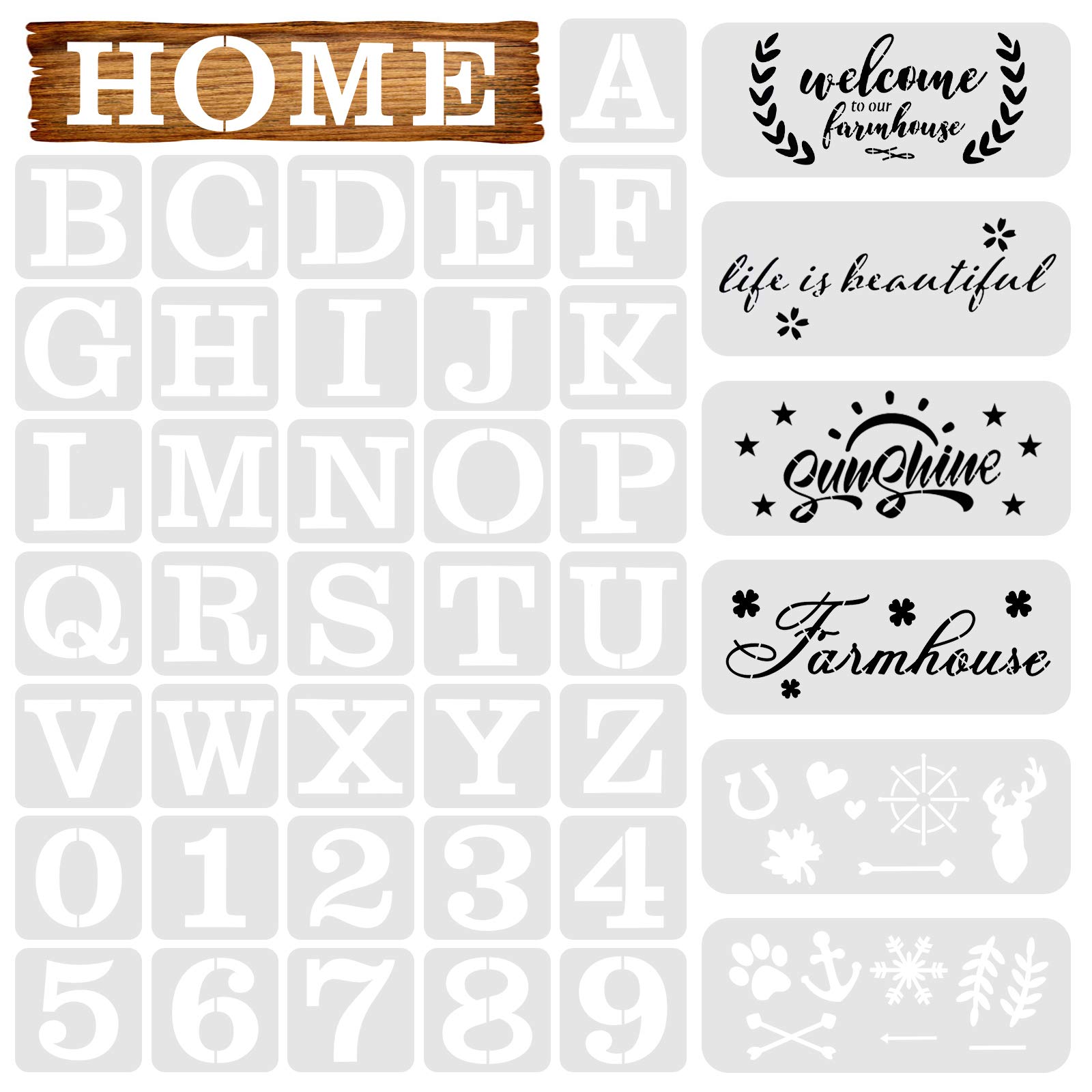 Buy 42Pcs Letter Stencils 3 Inch Large Alphabet Letter Number Stencils Buy 42Pcs Letter Stencils 3 Inch Large Alphabet Letter Number Stencils