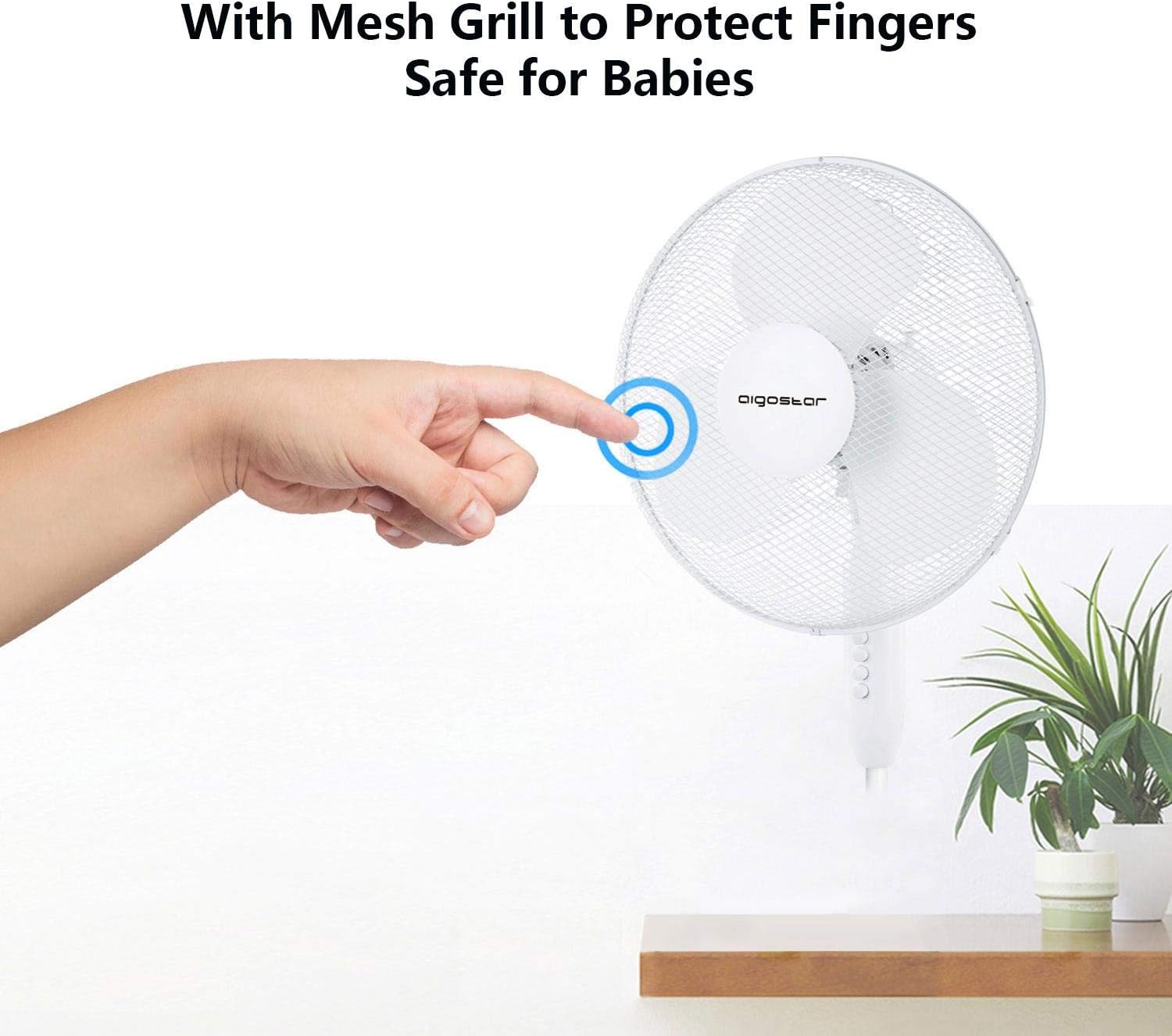 Aigostar Tower Fan, 30” Oscillating Tower Fan with 3 Speeds, Quiet ...