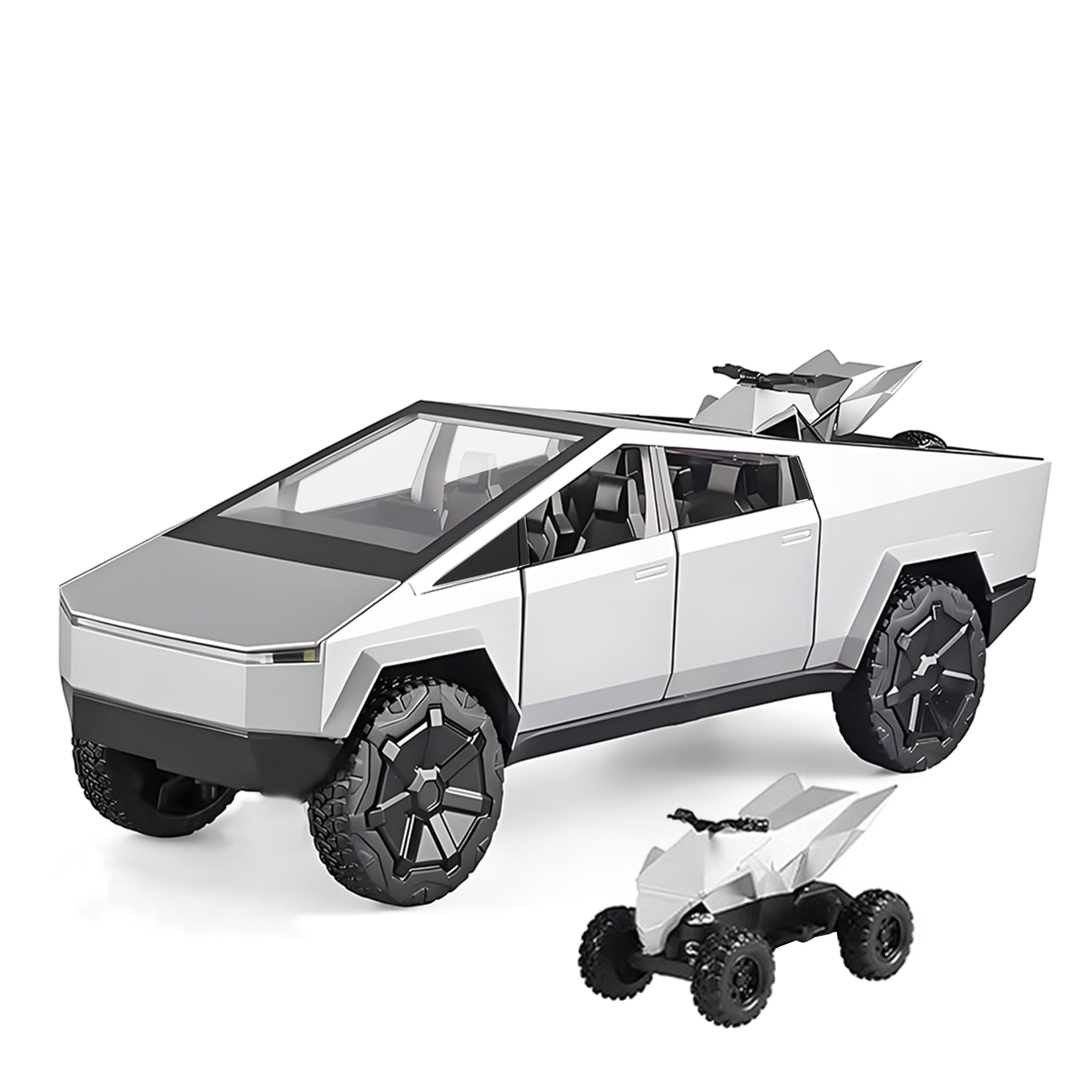 Cybertruck Zinc Alloy Toy Trucks with RV Motorcycle Diecast Metal ...