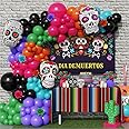 Amazon.com: Day of the Dead Balloon Arch Garland Kit Dia De Los Muertos ...