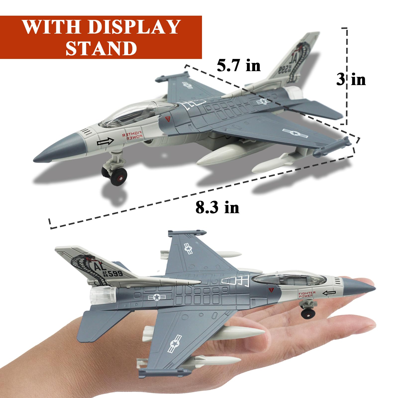 Mua OTONOPI Fighter Jet Military Airplane Toy Army Air Force Die Cast ...