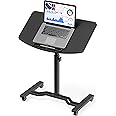 Amazon.com: SHW Height Adjustable Rolling Laptop Cart with Tilting ...