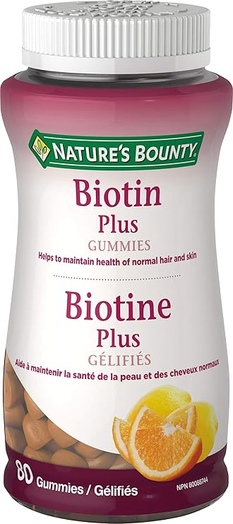 Nature's Bounty Biotin Plus Vitamin C & E, Helps Maintain Health of ...