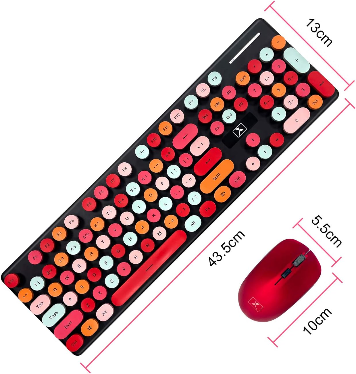 Colorful Computer Wireless Keyboard Mouse Combos, PTN Wireless Keyboard ...