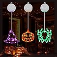 Amazon.com : Aovciust Halloween Decorations 3 Pack Orange Pumpkin Green Spider Purple Witch Hat ...