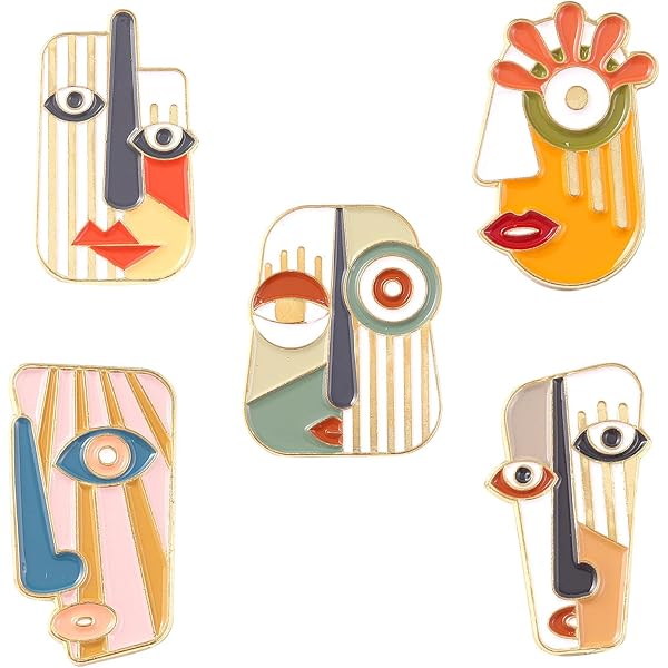 Art Enamel Pins REAL SIC Art Frame Enamel Pin - Gold-Plated With Famous ...