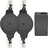 Amazon.com: NECABLES Retractable Phone Cord for Landline 4ft Auto ...