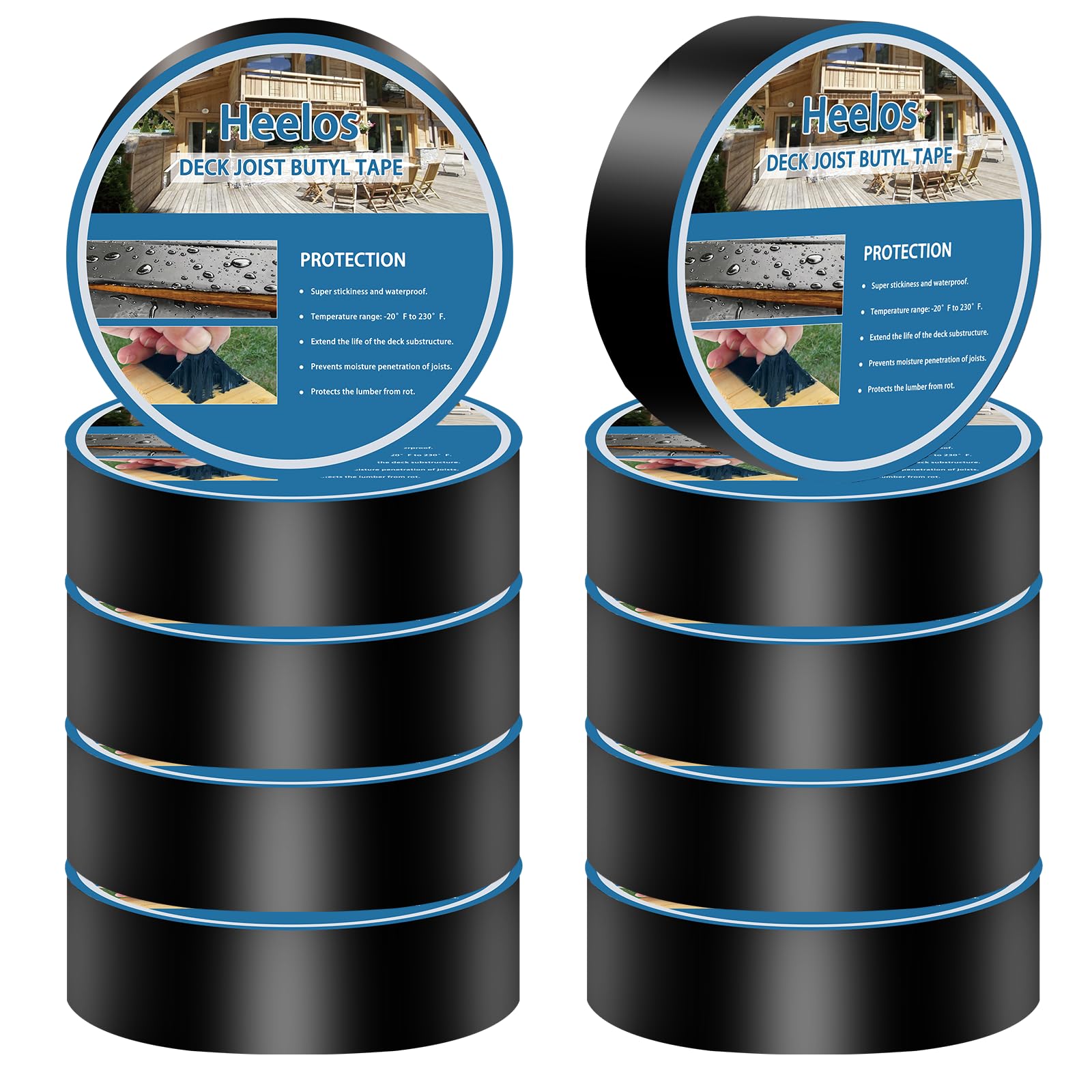 Mua Heelos Butyl Deck Joist Tape for Decking, 1-5/8''x 50', 10 Pack ...