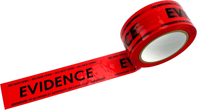 Amazon.com : Crime Scene Red Evidence Box Sealing Tape : Office Products