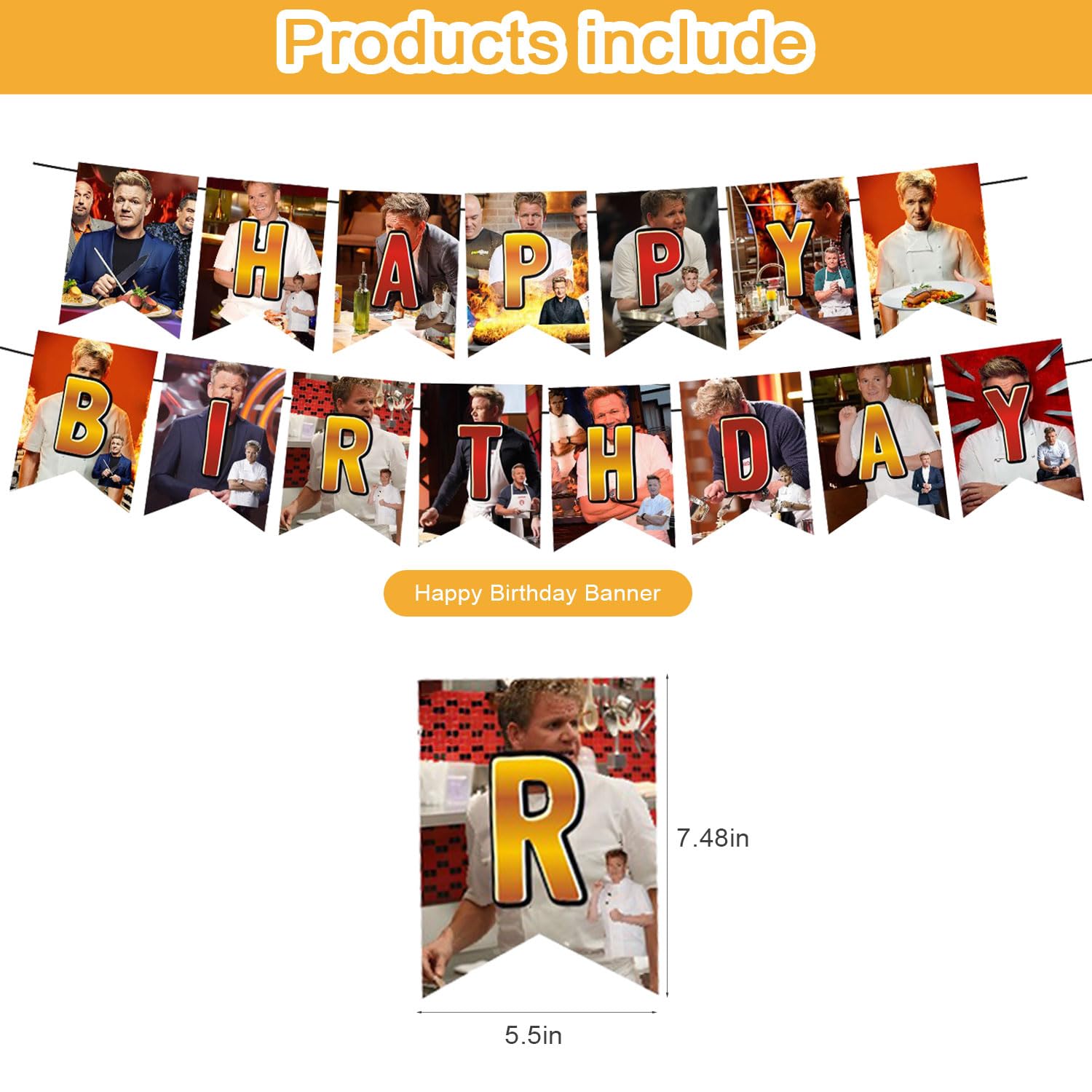 Mua ADAGA Gordon Ramsay Master Chef Themed Birthday Party Supplies ...