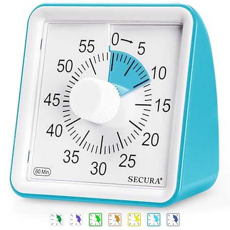 Mua Secura 60-Minute Visual Timer, Classroom Timer, Countdown Timer for Kids and Adults, Time ...