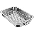 Amazon.com: Stainless Steel Roasting Pan with Rack,Deep Baking Pans ...