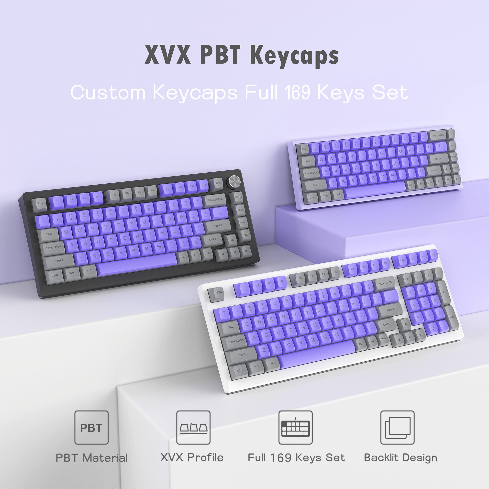 Mua XVX PBT Keycaps, Shine Through Keycaps, XVX Profile 165 Keys ...