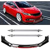 Amazon.com: DREAMOTOR Universal Car 4 PCS Front Bumper Lip + 2PCS 8"-11" Adjustable Splitter ...