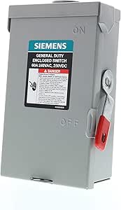 Siemens GNF322RA 3P 60A 240V General Duty Safety Switch Outdoor, Non ...