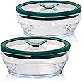 Amazon.com: Anyday 2-Pack (2-Cup) Glass Food Storage Set with Glass ...