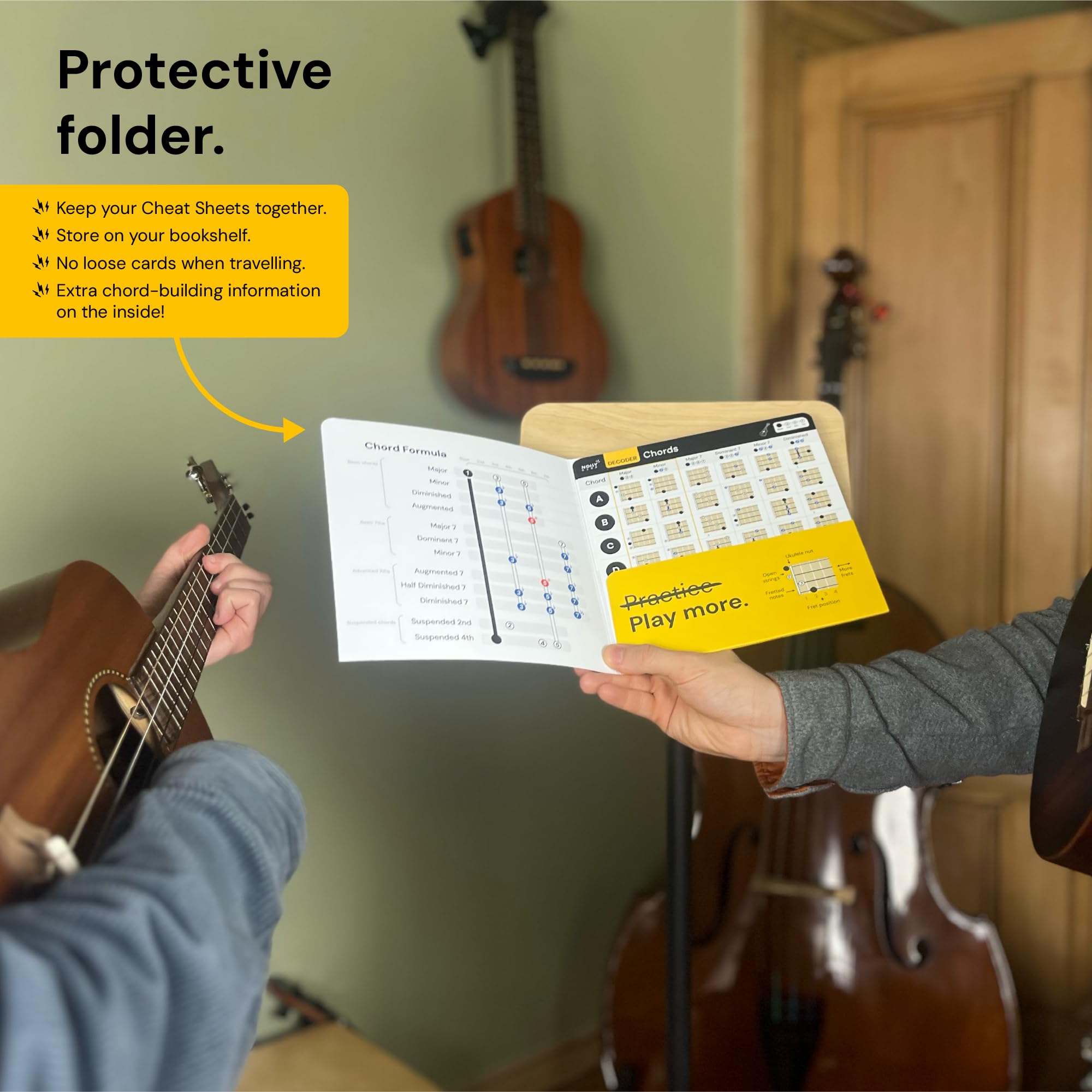 Mua Ukulele Chord Chart Cheat Sheets - Learn Scales, Keys and Chords ...