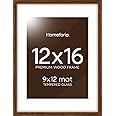 Amazon.com - Homeforia 12x16 Picture Frame Brown, High End Dark Oak ...