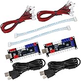 Amazon.com: Easyget Zero Delay Arcade Game USB Encoder PC to Joystick for MAME & Raspberry Pi ...