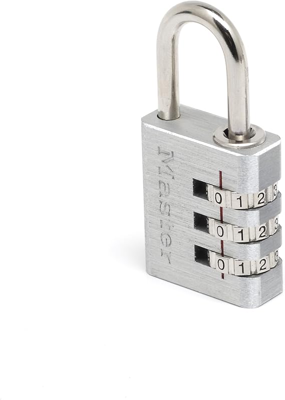 Master Lock 7620EURT Lote de Candados para Maleta, Equipaje, de Combinación Programable, Plata ...