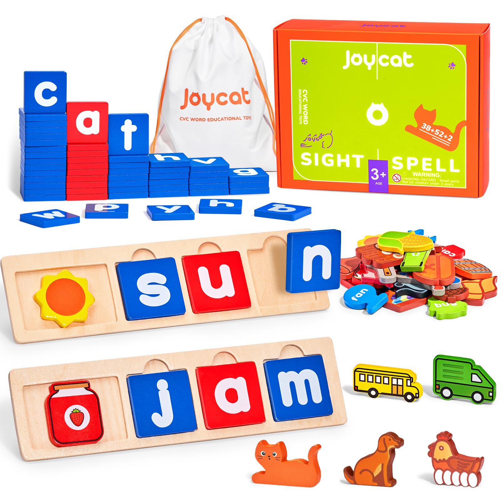 Mua Sight Word Games Wooden Short Vowel Reading Letters Sorting ...