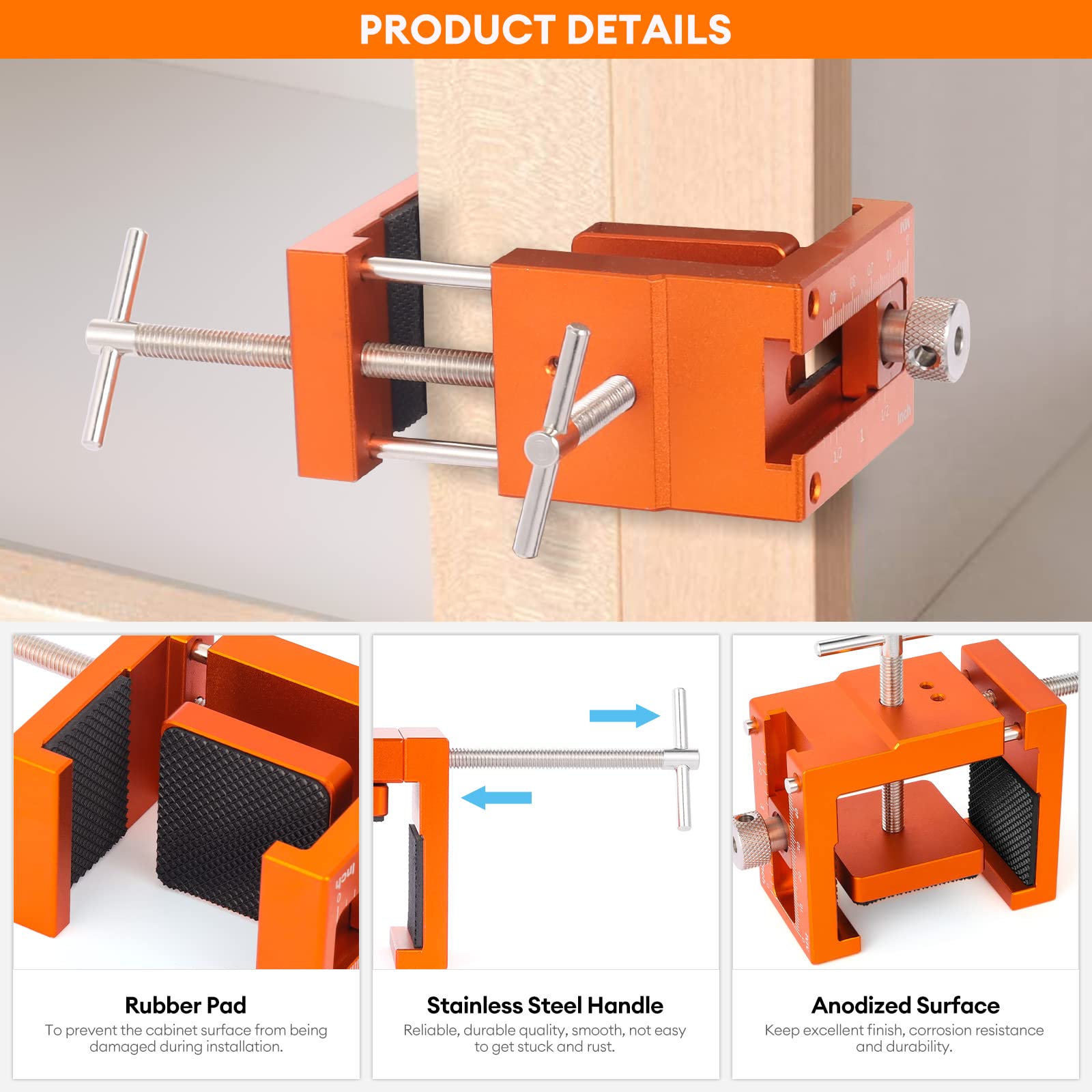 Mua 2 Pack Cabinet Clamps for Installing Cabinets with Adjustable Depth ...