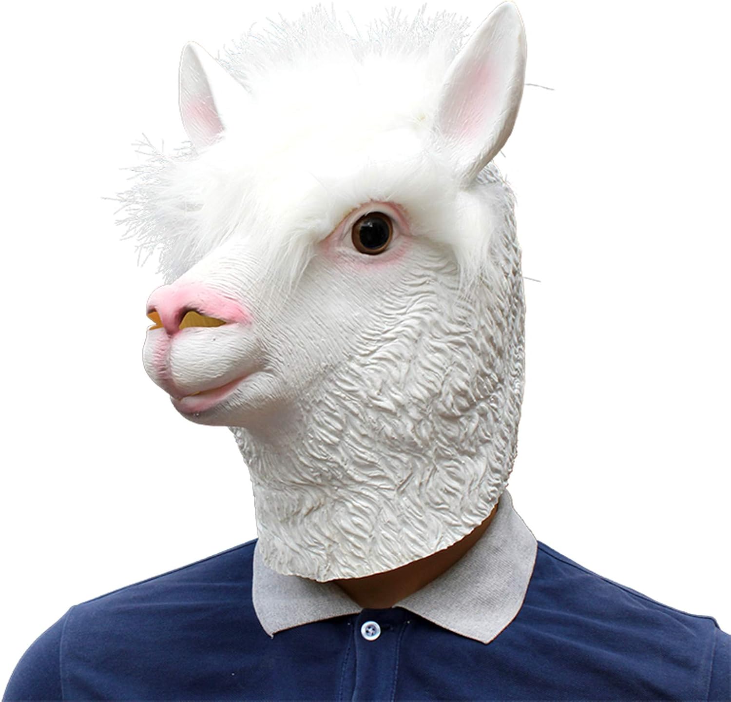 HAORONG Novelty Latex Head Mask Costume Party Mask Animal Alpaca Party ...