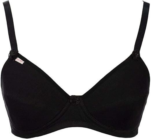 Black Basic Soft No Wire Bra: Amazon.co.uk: Clothing