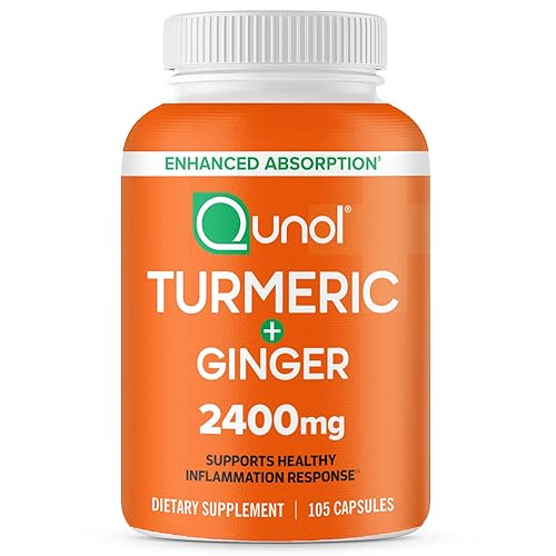 Qunol Turmeric Curcumin with Black Pepper & Ginger, 2400mg Turmeric ...