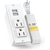 Desktop Power Grommet Recessed Surge Protector Power Strip with 2 ...