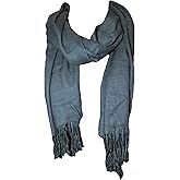 100% Natural Pure Silk Scarf, Solid Color Plain Scarves Soft Winter ...