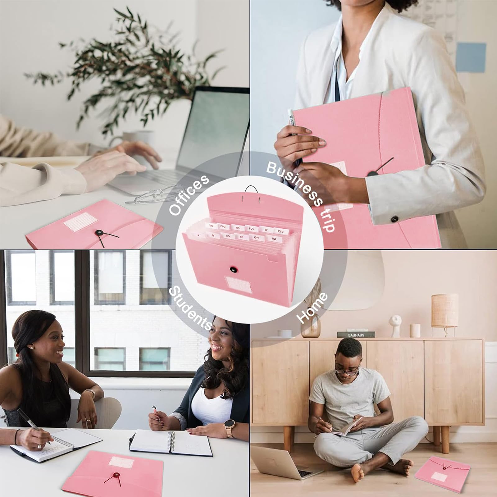 Mua Accordion File Organizer, Pink 13 Pocket Expanding File Folder ...