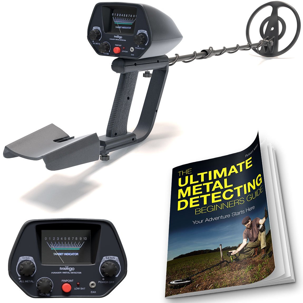 NHI Metal Detector Starter Kit - Metal Detectors Waterproof Coil ...