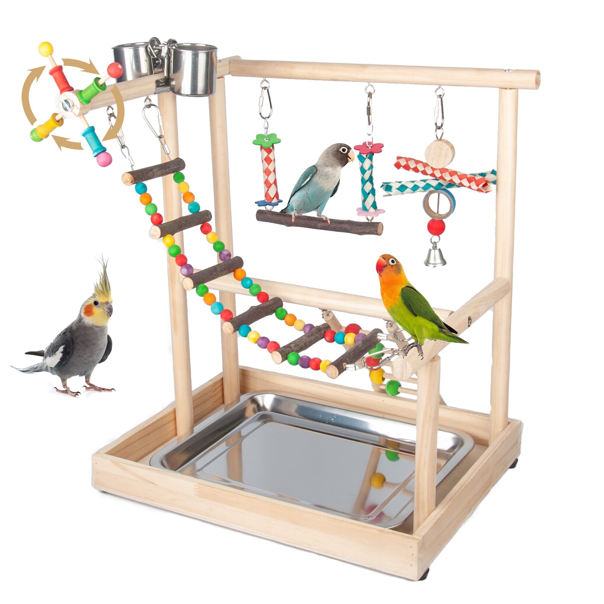 Small Bird Playground Parakeet, Bird Play Ground Parrots Table Top ...