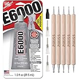 E6000 231020 Adhesive with Precision Tips, 1.0 fl oz