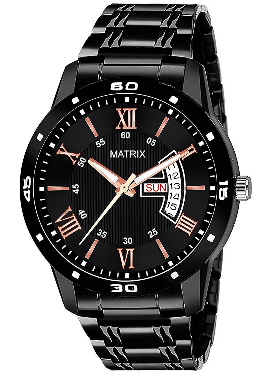 Buy Matrix Luxury Collection Analogue Men's Watch (Black Dial Black ...