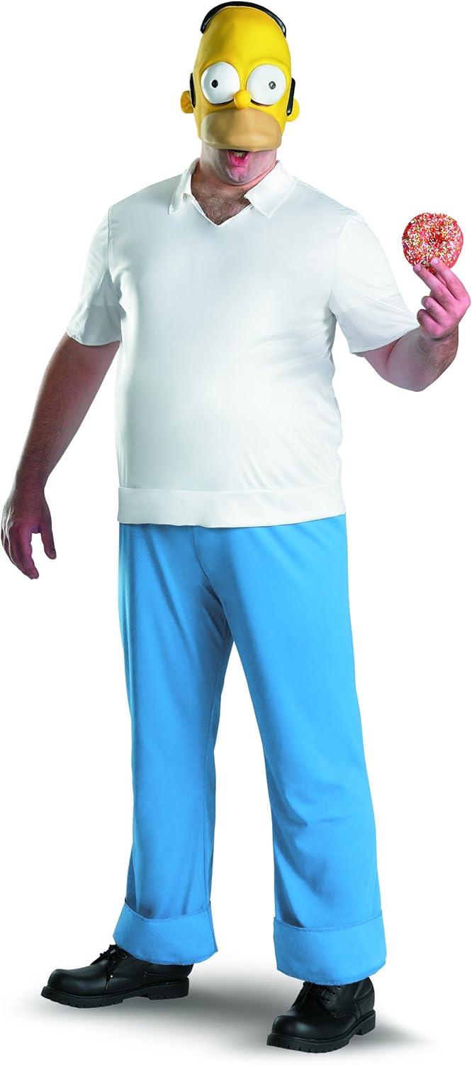 Amazon.com: Disguise The Simpsons Homer Deluxe Mens Adult Costume, Blue ...