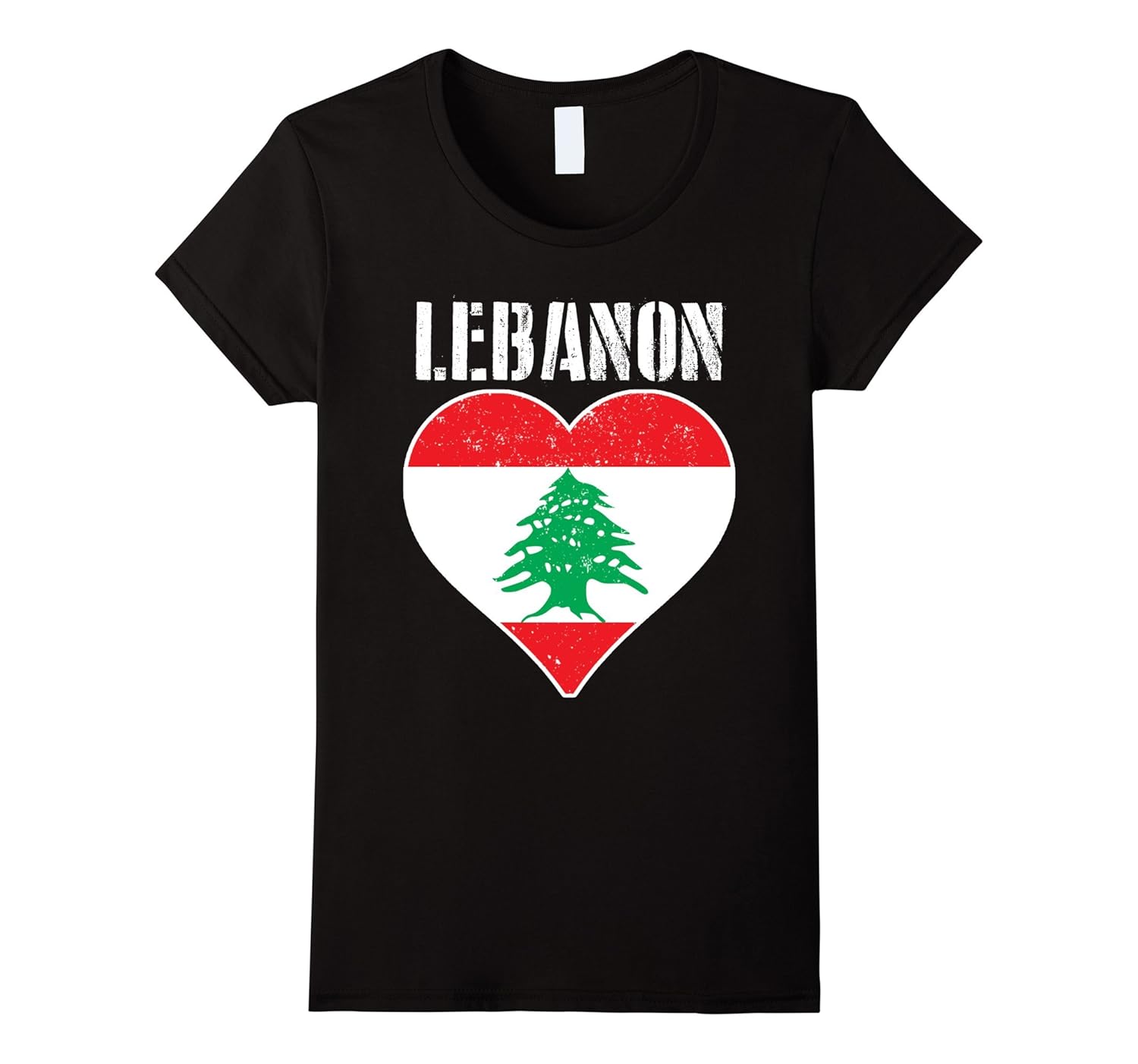 Lebanon Heart Flag T-shirt – I love Lebanon Shirt-4LVS – 4loveshirt
