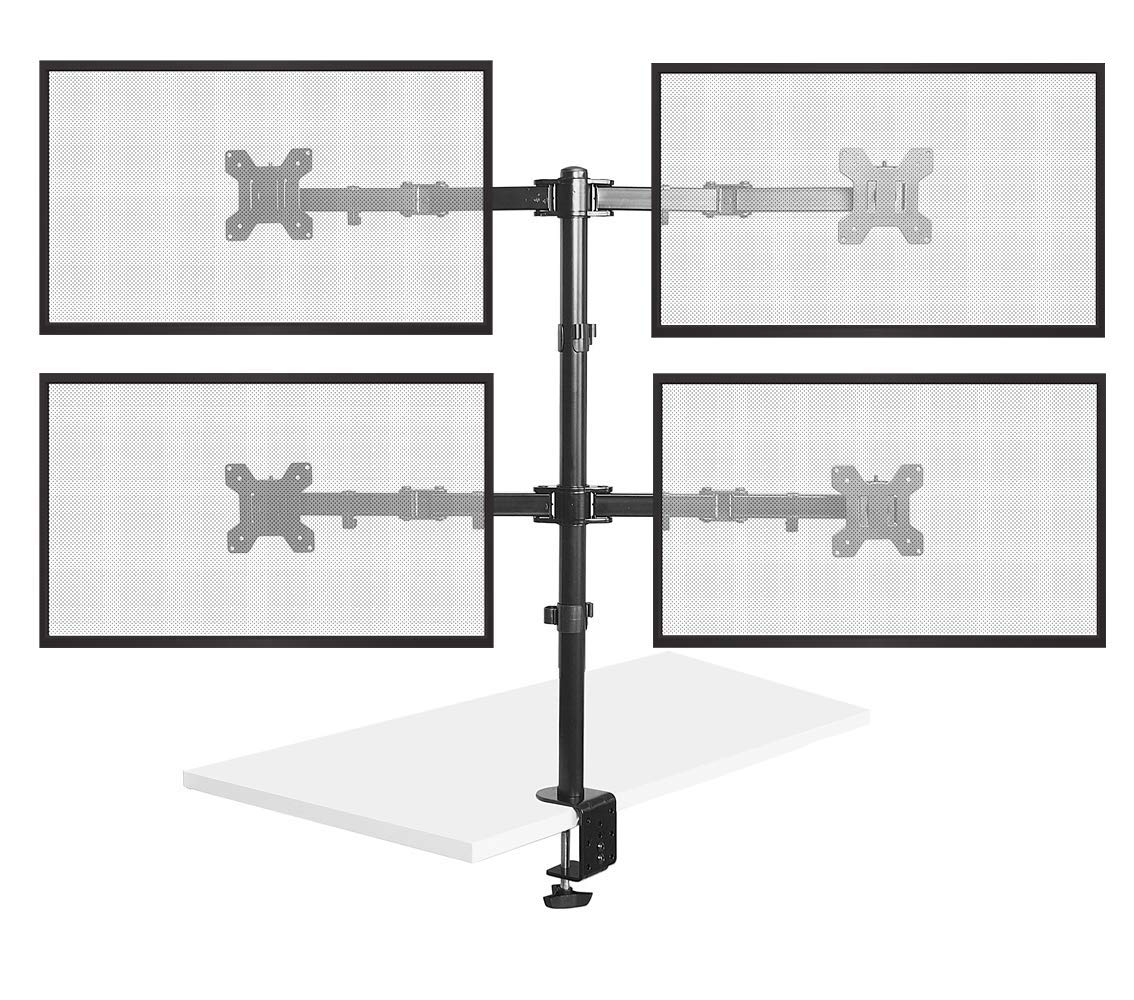 Bramley Power Quad Monitor Screen Desk Mount Arm Quad: Amazon.co.uk ...