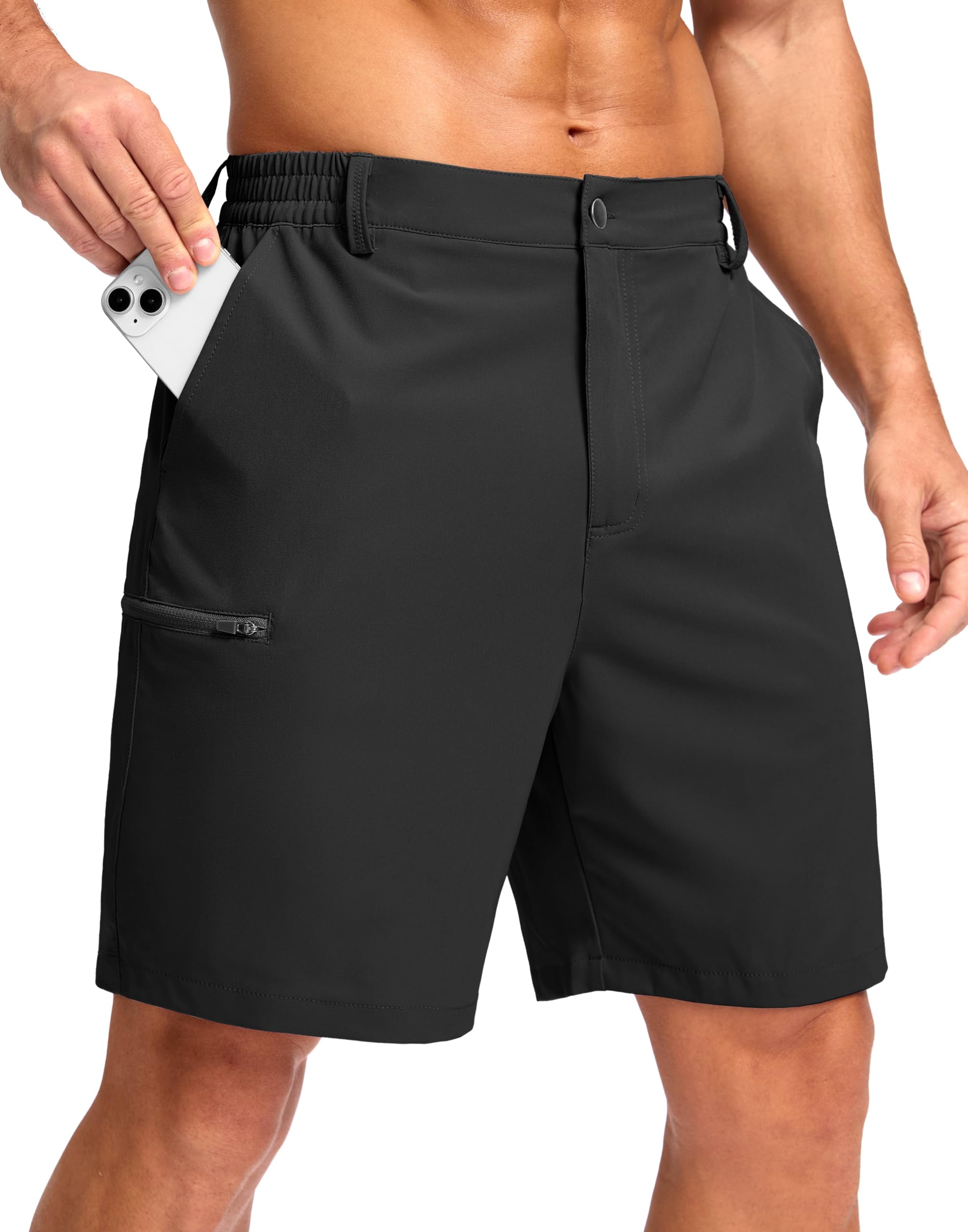 G Gradual Men's Casual Shorts 7"/ 9" Lightweight 4 Pockets Stretch ...