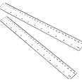 12 Inch Ruler, 2PCS 30CM Ruler with Centimeters and Inches, Plastic ...