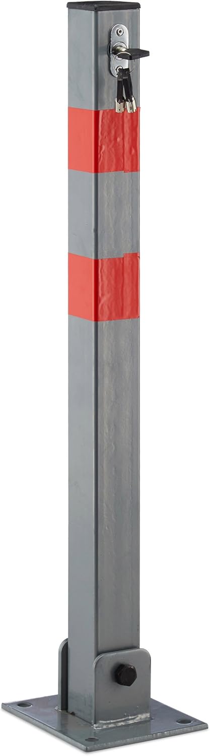 Relaxdays 10020092_483 Absperrpfosten quadratisch Poller zur Sperre von ...