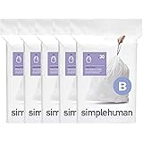 Amazon.com: simplehuman Code M Custom Fit Drawstring Trash Bags in ...
