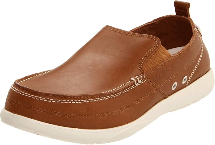 Crocs Harborline Mocasines para Hombre, Avellana (Hazelnut/Stucco), 7 ...