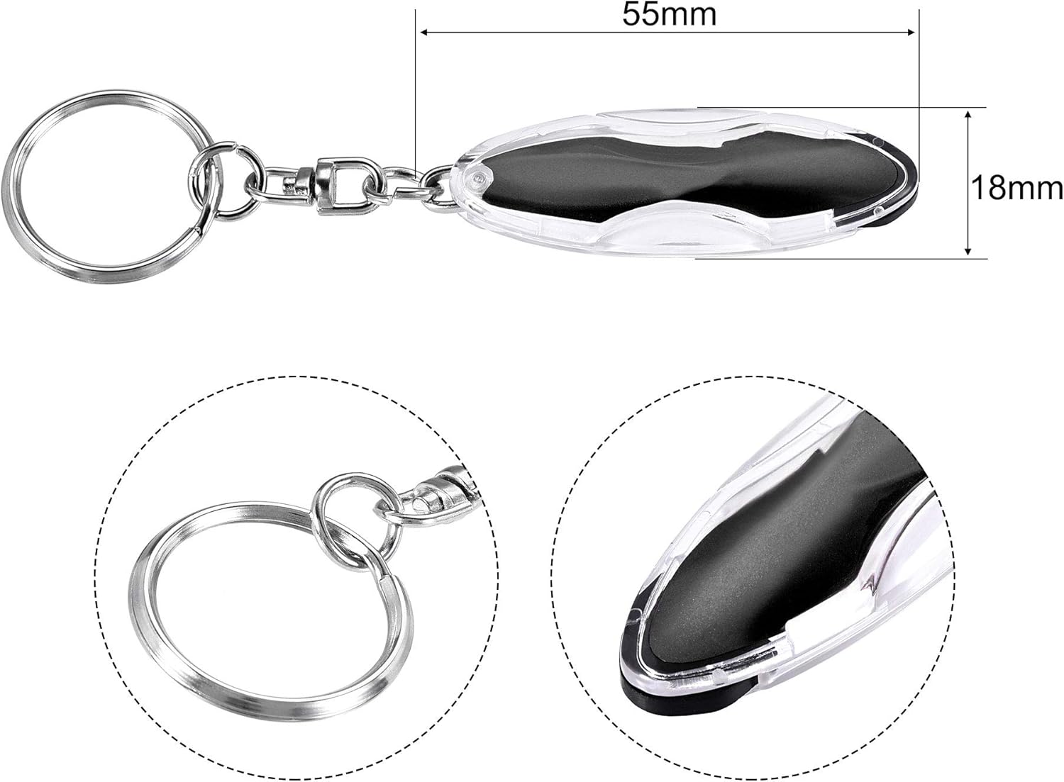 sourcing map Static Electricity Discharger Keychain, Human Body/Car ...