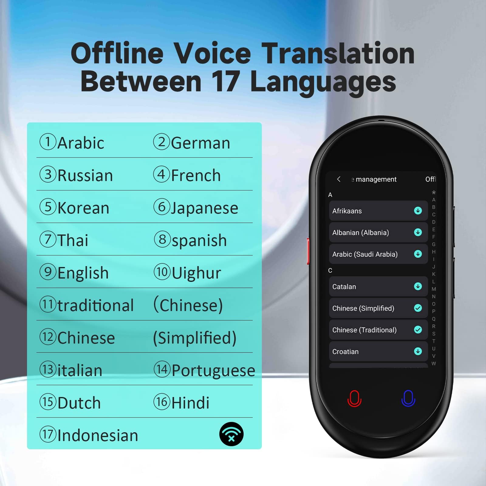 Mua Language Translator Device, Portable Two-Way Instant Translator, Offline Online Voice Photo ...