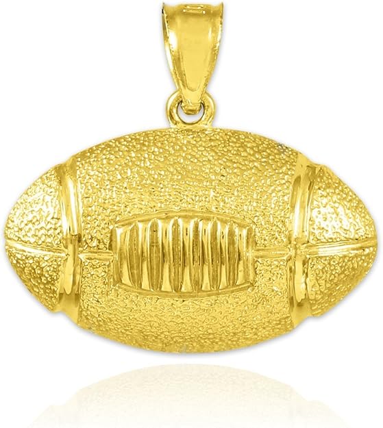 Amazon.com: Sports Charms 14k Gold Football Pendant: Claddagh Gold: Jewelry
